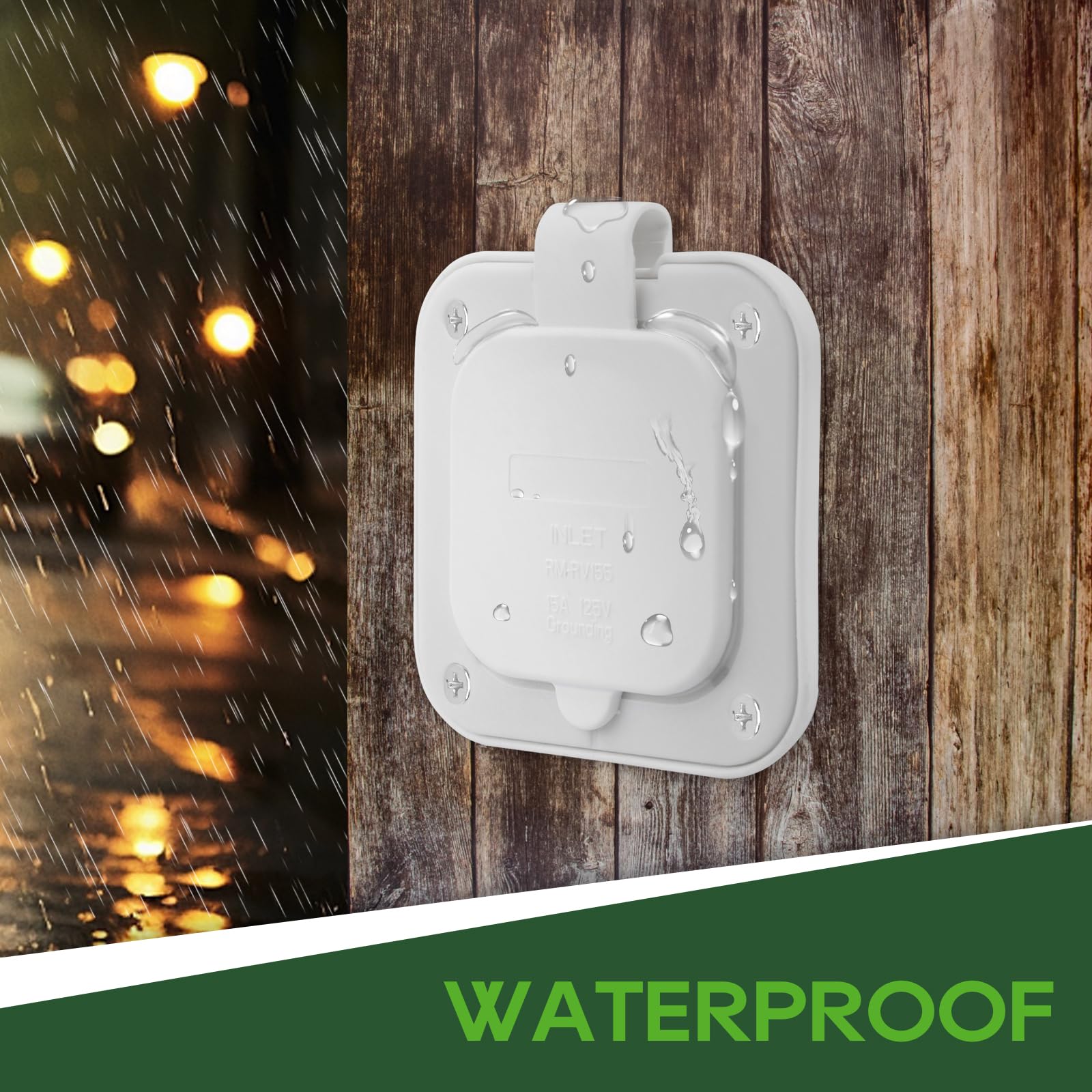 Snapklik.com : RVGUARD 15 Amp 125V AC Power Inlet Port Plug