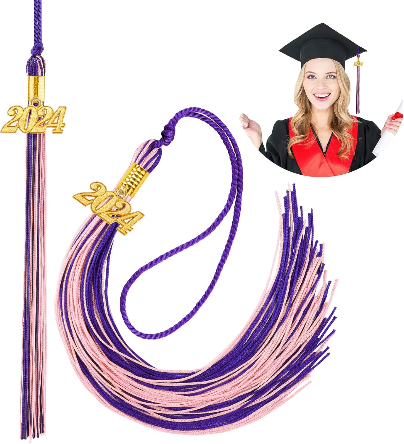 Amazon.com: Graduation Tassel 2024,Tassel for Graduation Cap,Two ...
