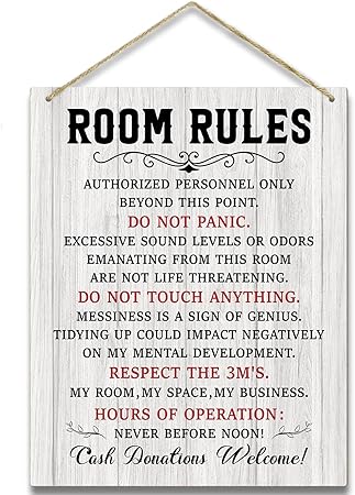 Amazon.com: Room Wooden Sign, Housewarming Gift For Teen Women Men ...
