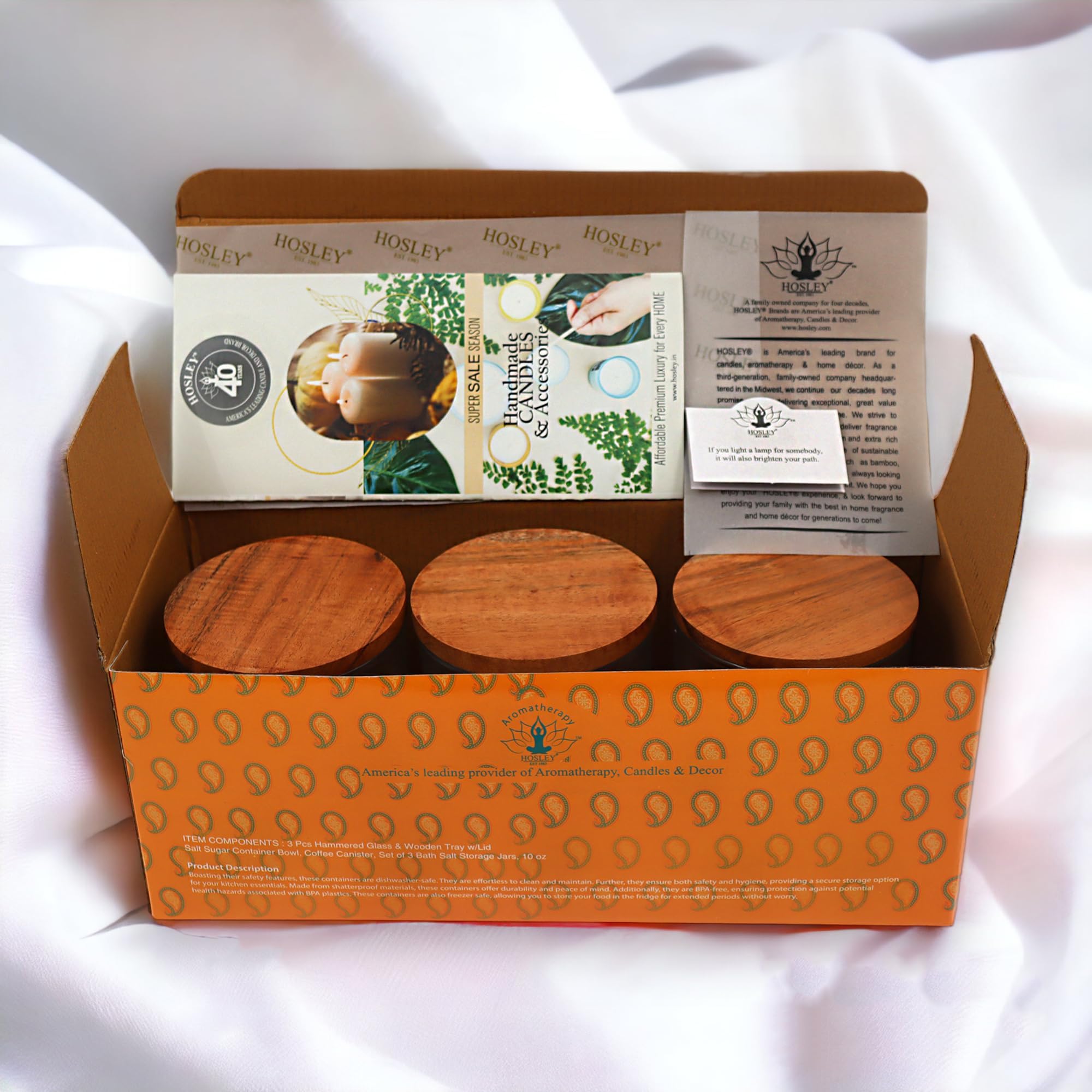 DECOR HOUSE Borosilicate Jar Set with Bamboo Lid and Tray ...