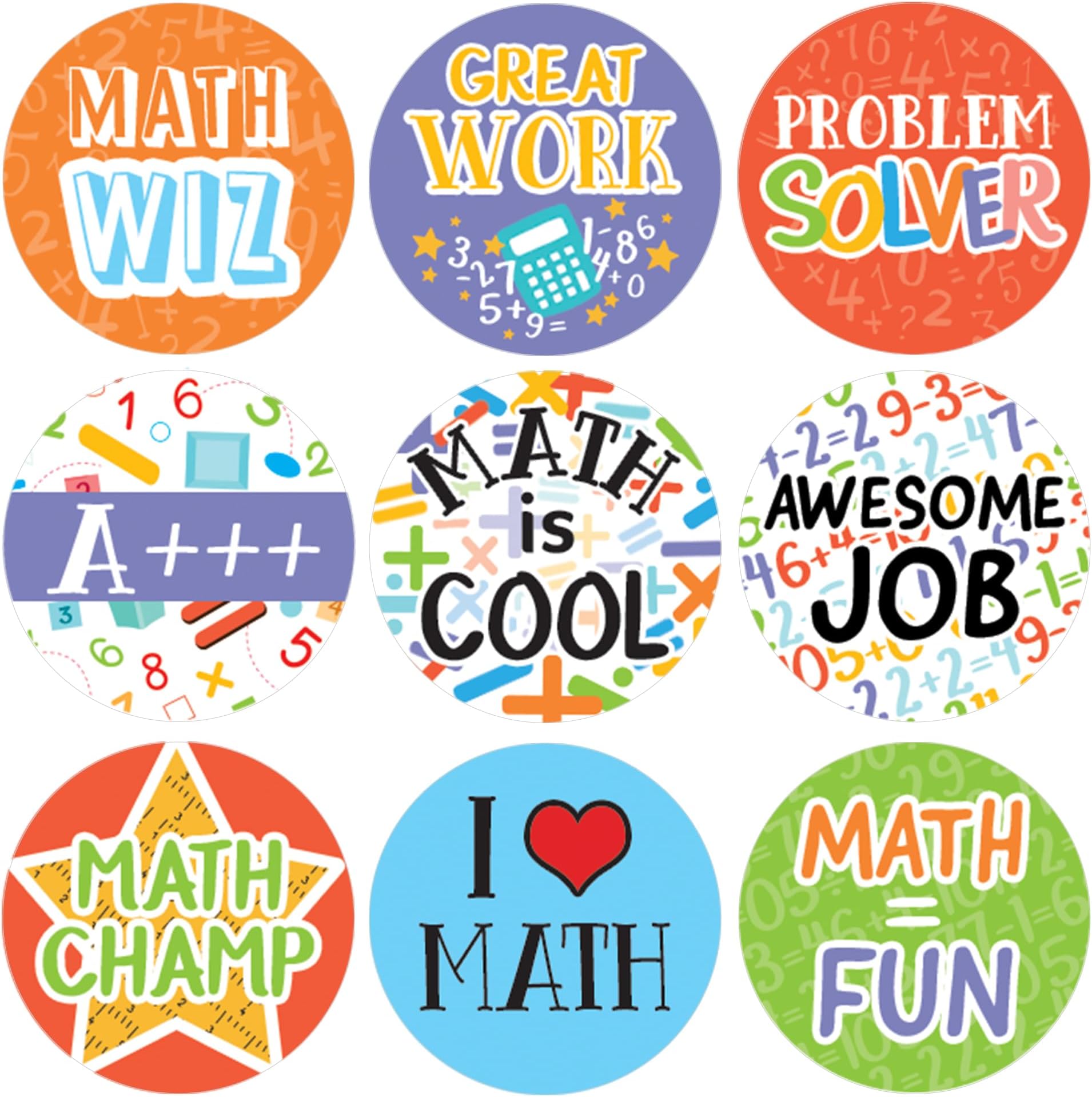 Amazon.com : Math Reward Stickers for Kids - 1,080 ct : Office Products
