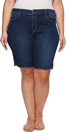NYDJ Women's Plus Size Briella Short with Fray Hem | Amazon.com