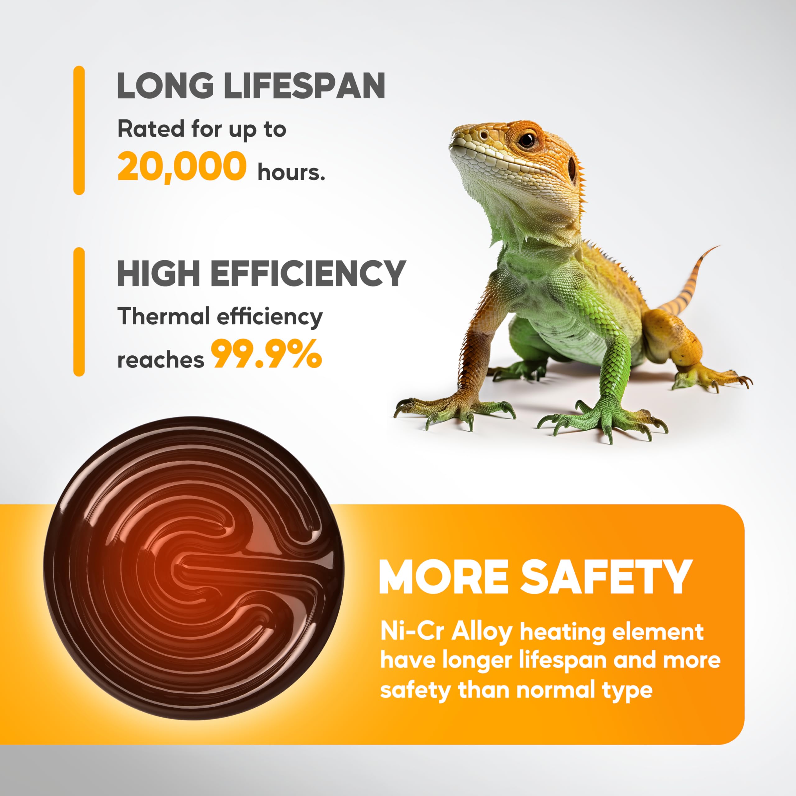 Snapklik.com : 75W Reptile Heat Lamp Ceramic Heat Emitter, No Light ...