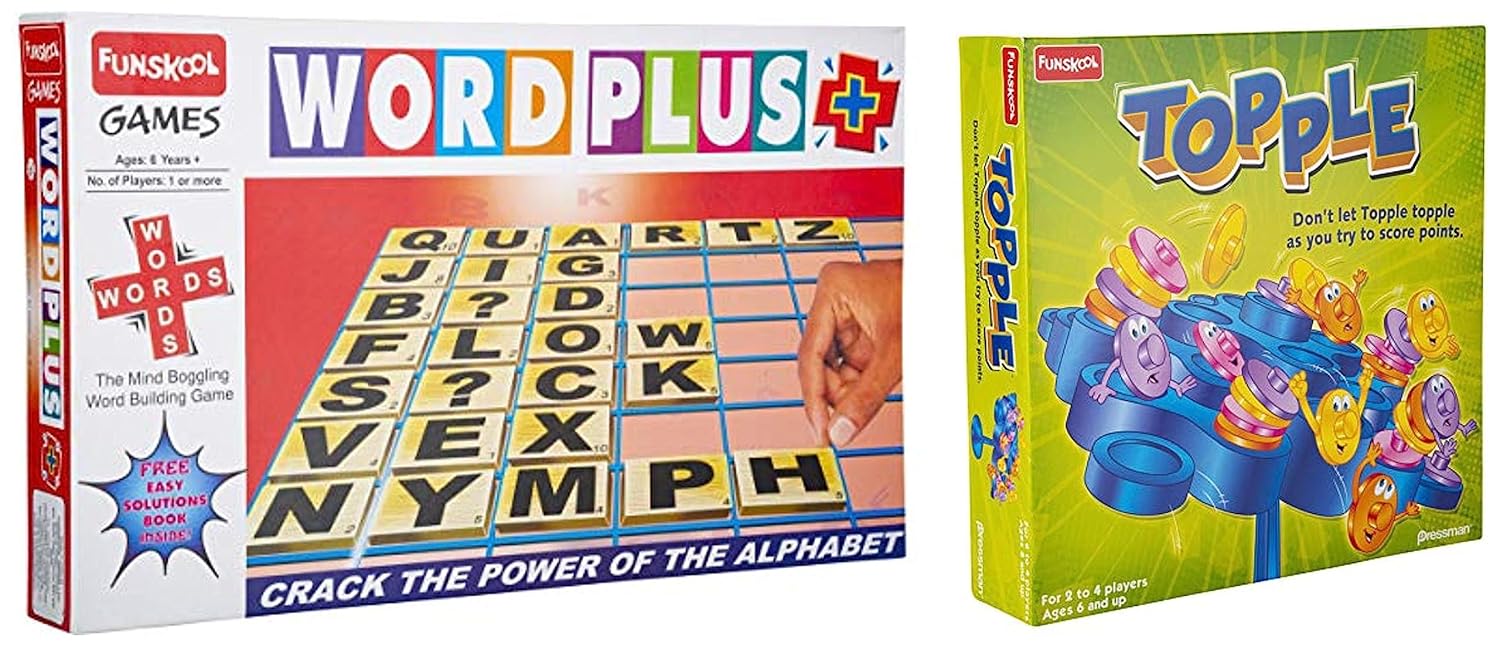 Buy Funskool Games - Word Plus Games - Topple, Strategy Balancing and ...
