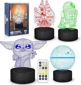 Dreamy Cubby 3D Night Light,4 Pattern with Timing Function Toys LED ...