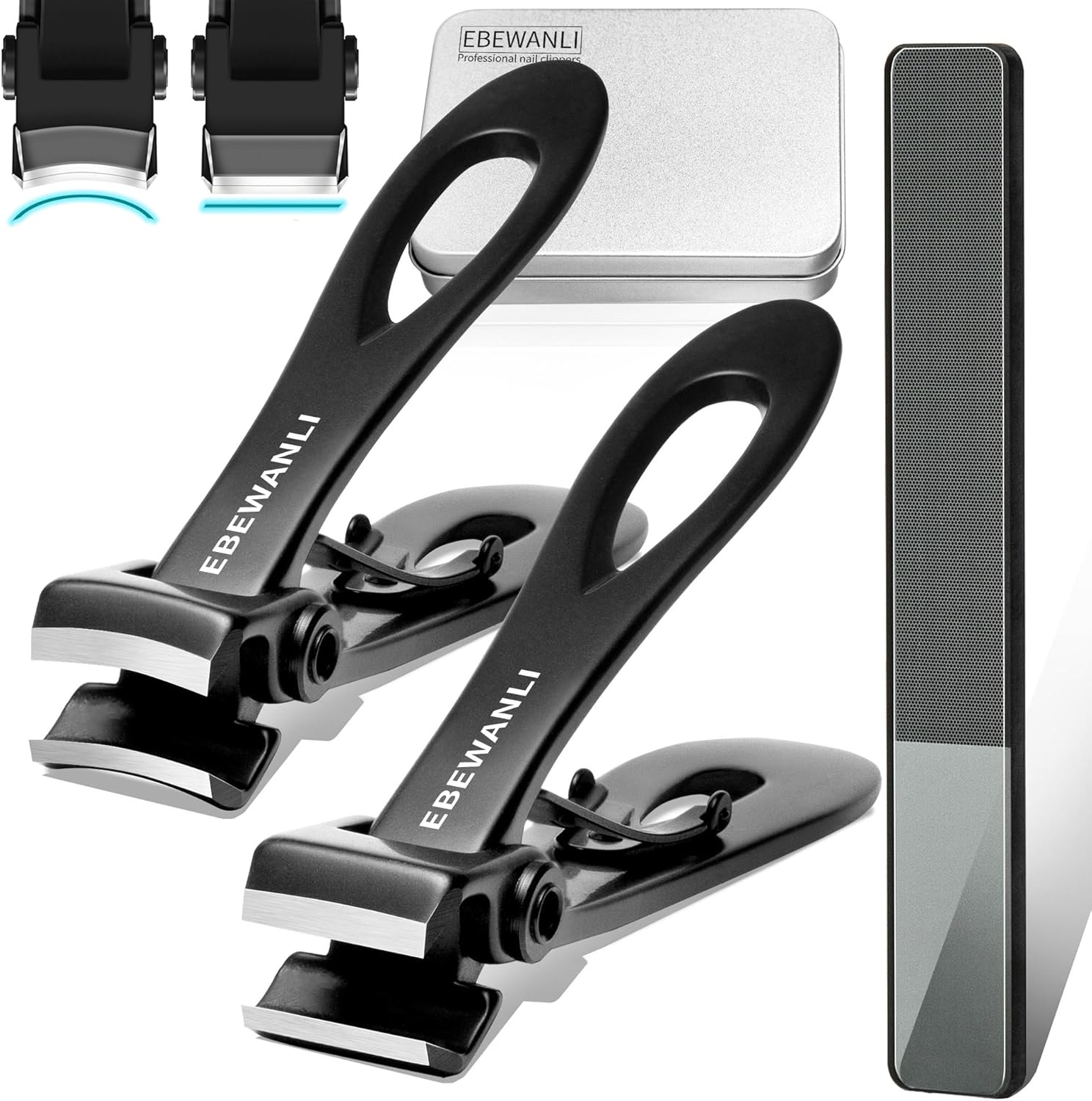 Amazon.com : EBEWANLI Nail Clippers Set, Toe Nail Clippers for Men ...