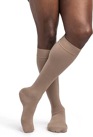 Amazon.com: DYNAVEN Opaque Men's Closed Toe Grip Top Knee-High ...