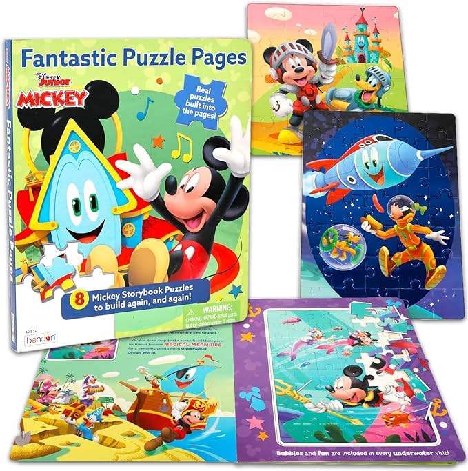 Amazon.com: Bulk Mickey Mouse Clubhouse Puzzle Book 5 Pack - 200+ Pc ...