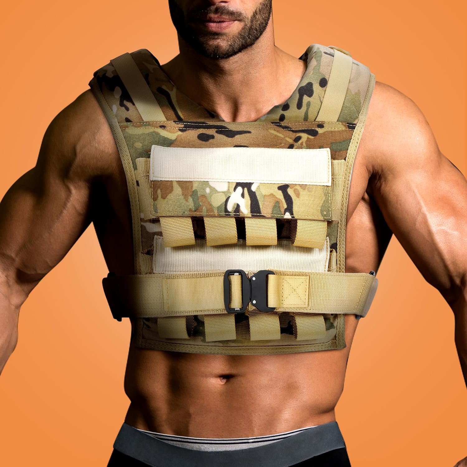 Amazon.com : Weighted Vest, Rengue 35lb Weight Vest With Shoulder Pads ...