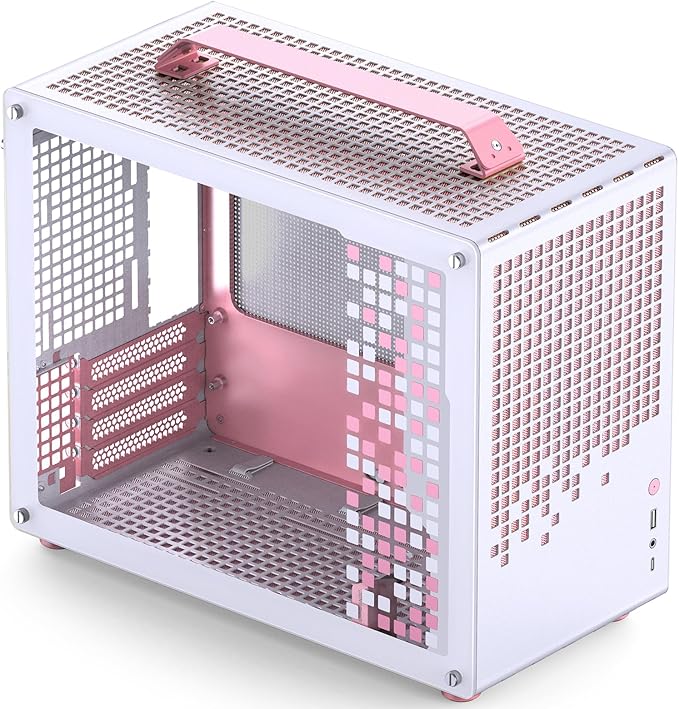 Amazon.com: JONSBO/JONSPLUS Z20 Pink/White Micro-ATX Mini Tower Pc Case ...