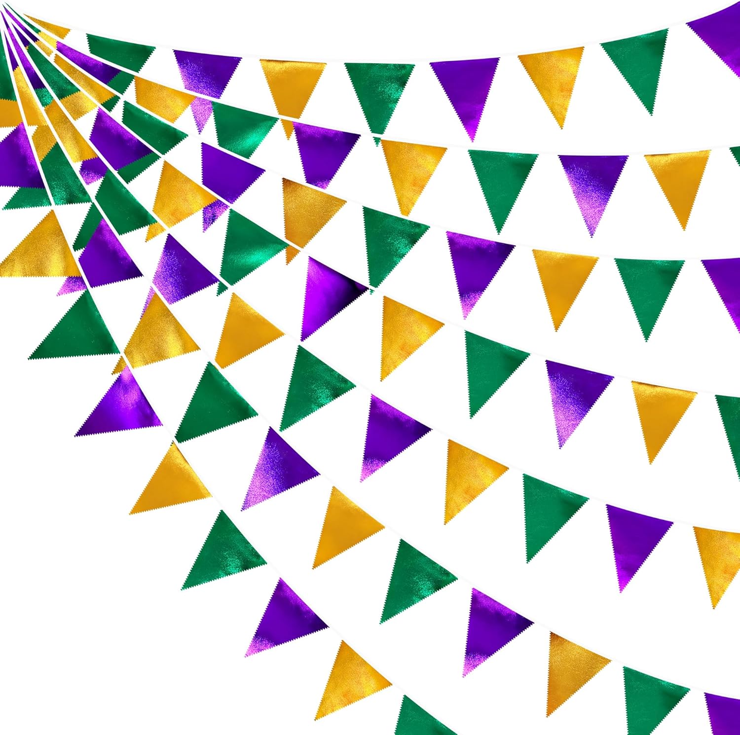 Amazon.com: Mardi Gras Party Decorations Purple Green and Gold Metallic ...