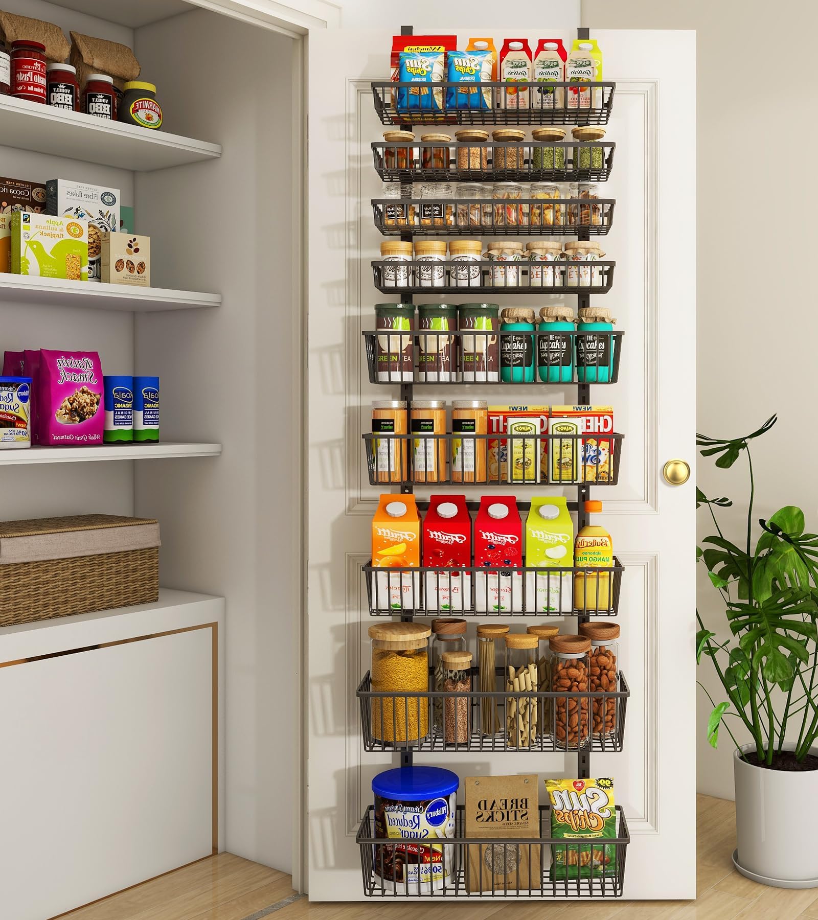 Amazon.com: Urban Deco Tiered Spice Rack Organizer For Cabinet Wall ...