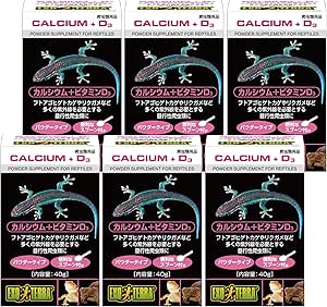 Amazon | エキゾテラ GEX EXOTERRA カルシウム+ビタミンD3 PT1855 40g×6個セット | EXO TERRA | フード 通販