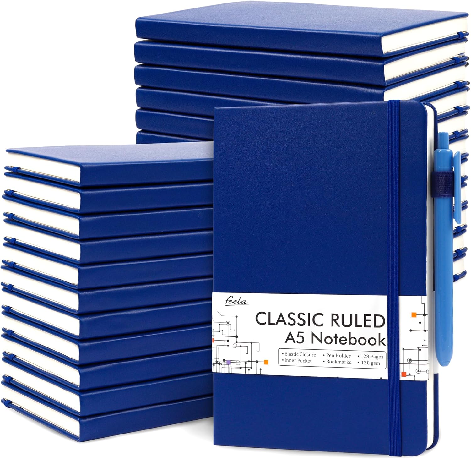 Amazon.com : feela 24 Pack Journal Notebook for Work, Business Notebook ...