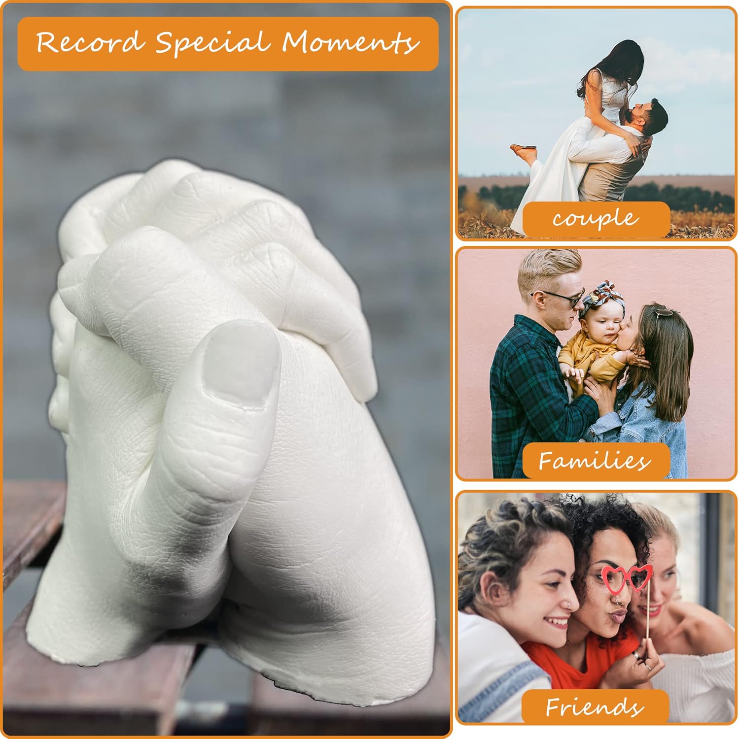 Hand Casting Kits Couple, Hand Moulding Kit Couple Gifts for Her and ...