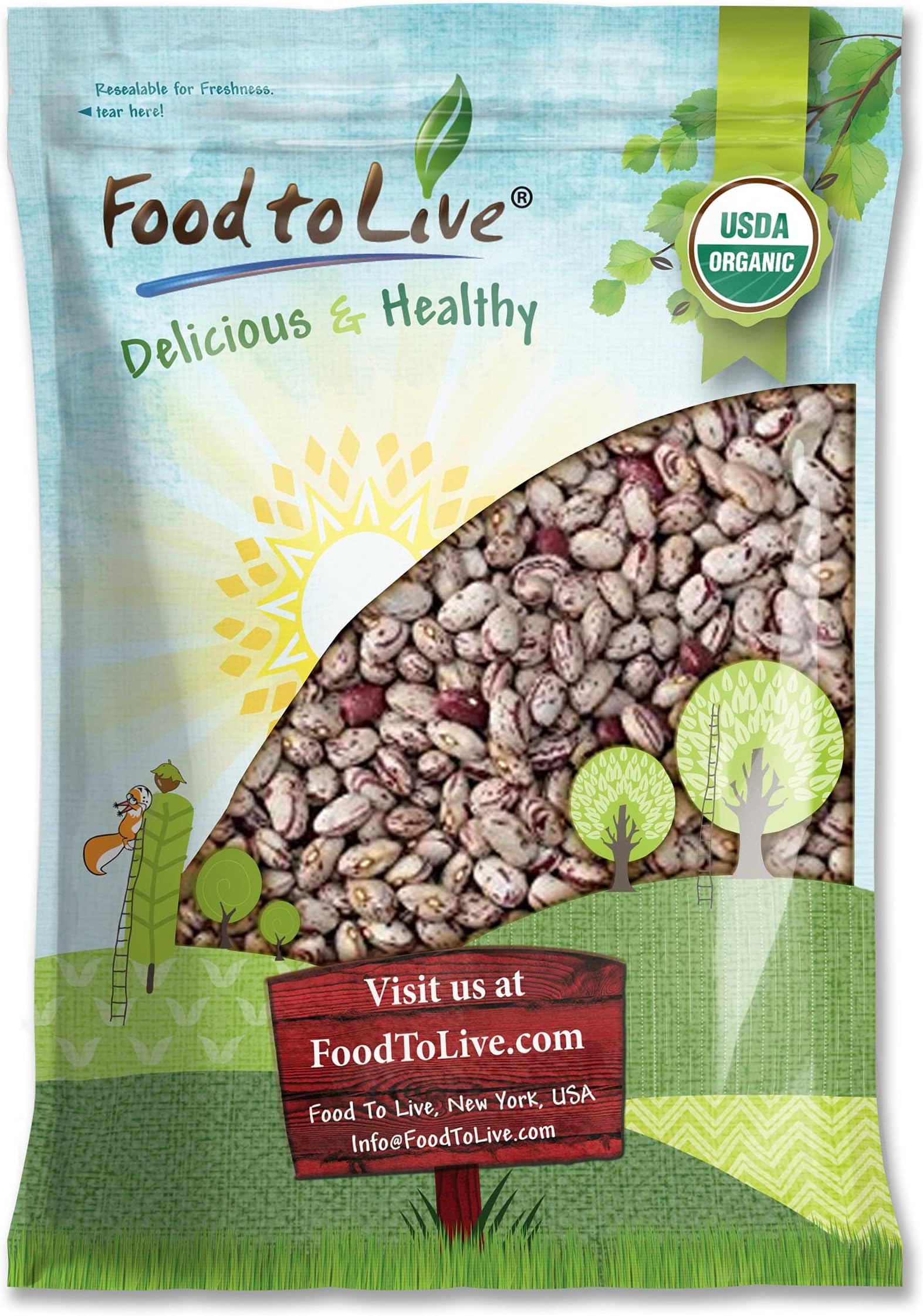 Amazon.com : Organic Cranberry Beans, 10 Pounds – Non-GMO, Dried ...