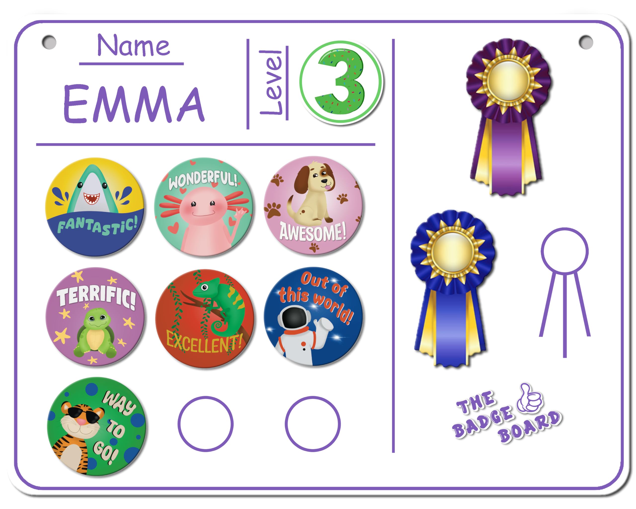 Amazon.com: Badge Board Reward Chart with Levels for Kids Behavior and ...