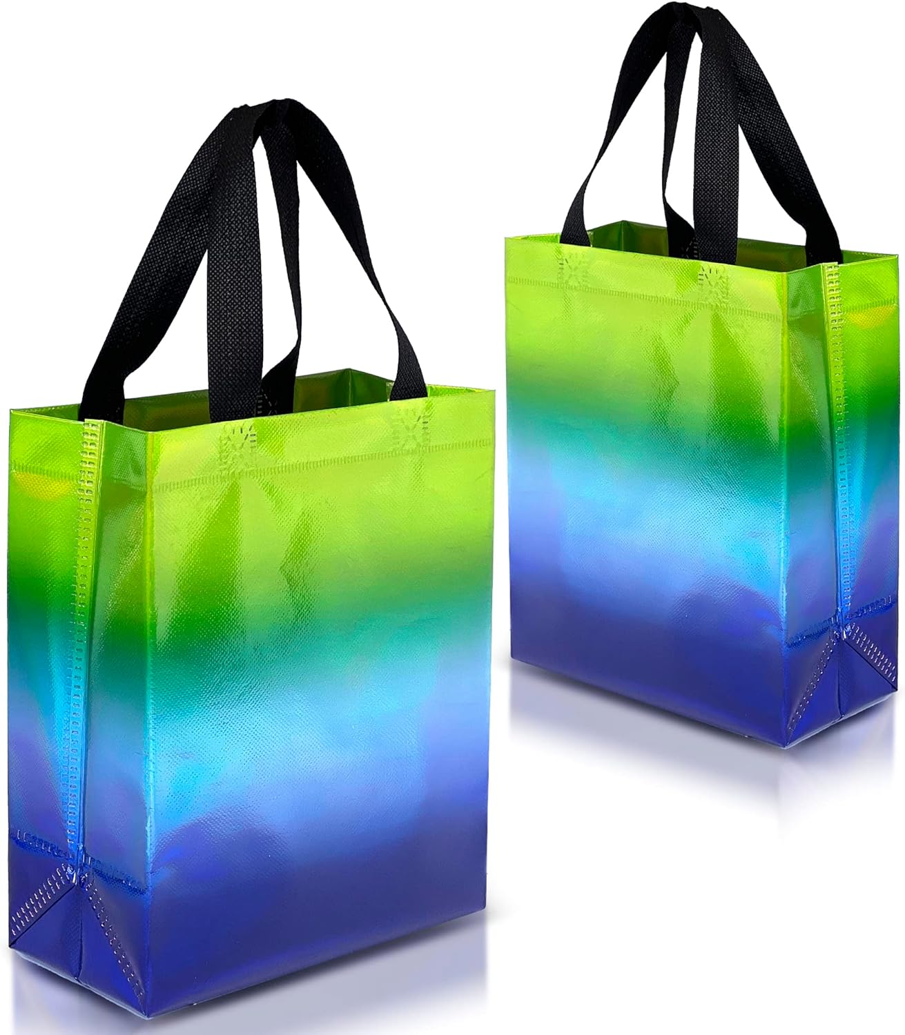 Amazon.com: Nush Nush Holographic Gradient Gift Bags Medium Size Set of ...