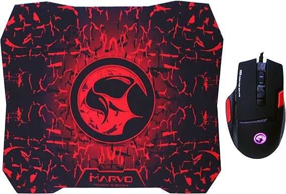 Amazon.com: Marvo Scorpion M355 Gaming Mouse and G1 Mouse Pad, USB ...