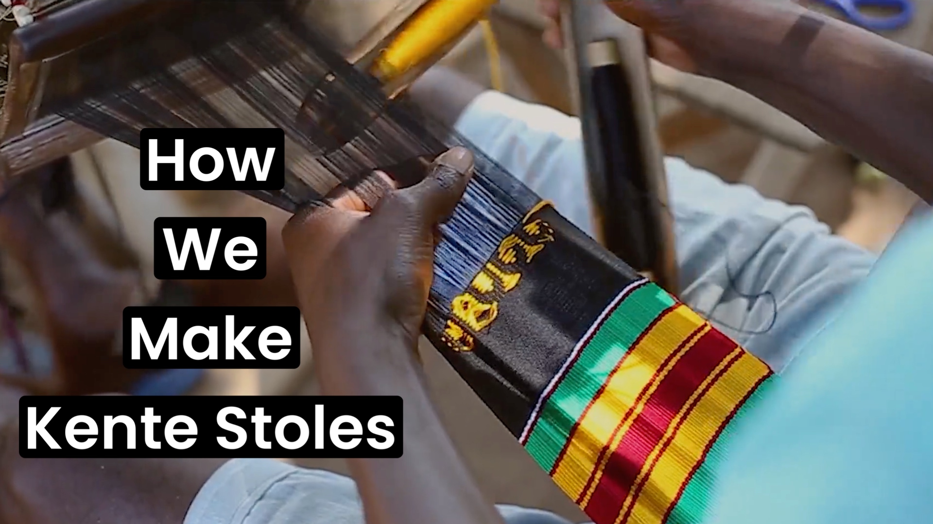 Watch See how authentic Kente Cloth stoles are made on Amazon Live