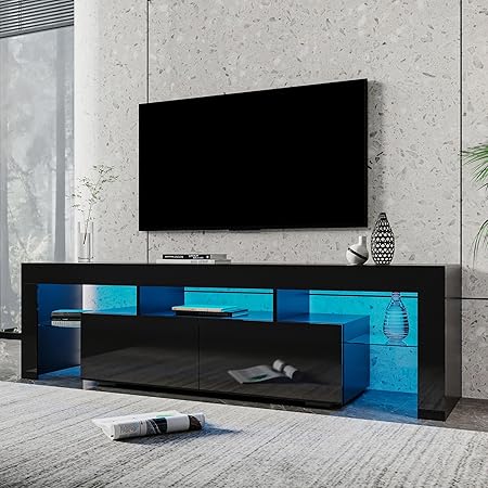 Amazon.com: Boloni Entertainment Center for 80 Inch TV, Modern Black ...