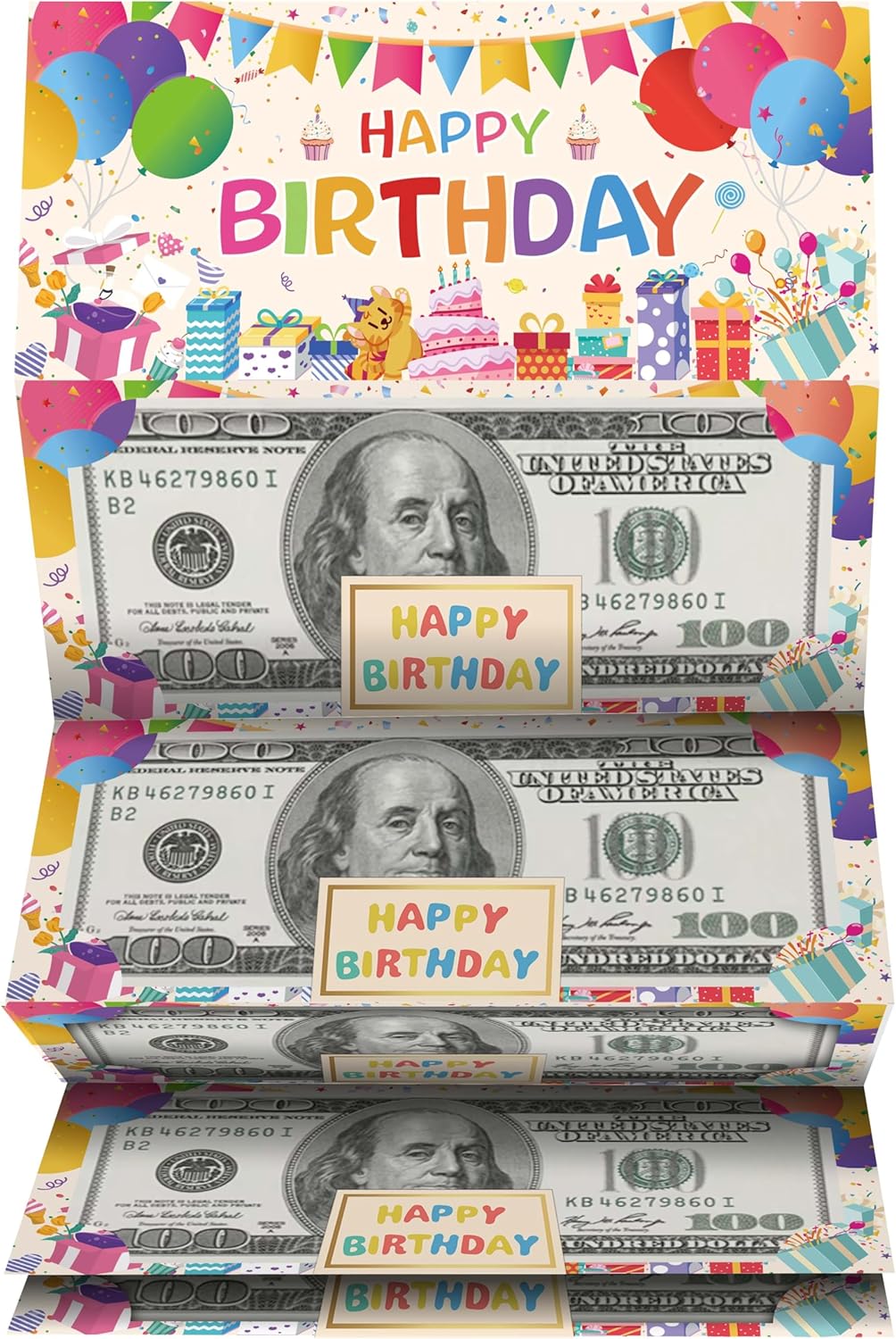 Amazon.com: wenhihsiy Birthday Money Holder, Happy Birthday Gifts for ...