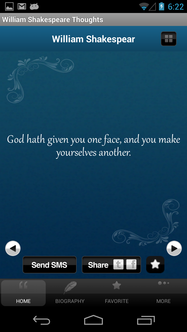 William Shakespeare Thoughts - App on Amazon Appstore