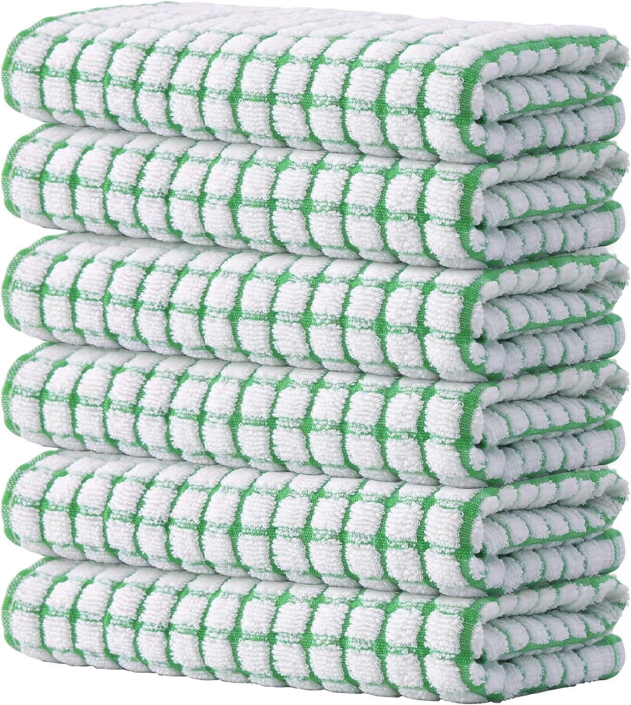 Amazon.com: Kitinjoy Cotton 6 Pack Terry Kitchen Towels, 16 x 25 Inches ...
