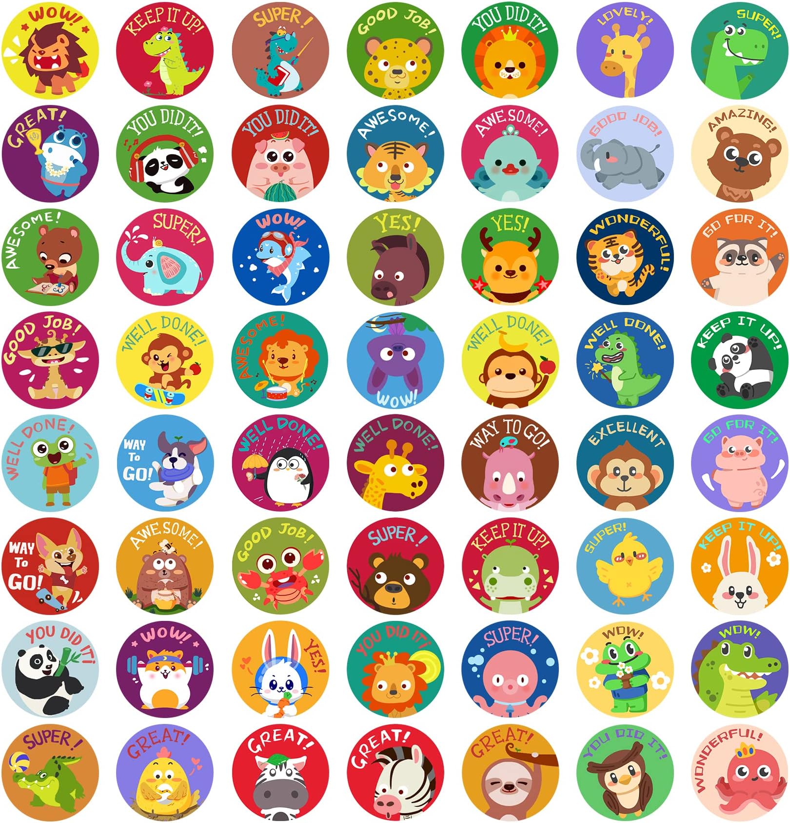 Amazon.com: 2800+ Incentive Stickers, 280+ Cartoon Designs, Animals ...