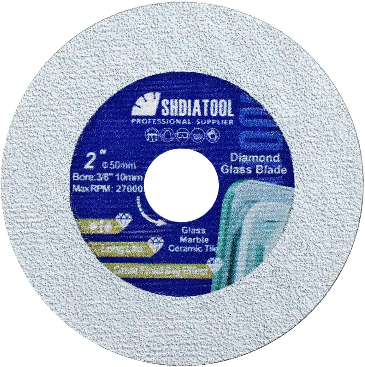 SHDIATOOL Glass Diamond Cutting Disc 2-Inch Saw Blade, Ultra-Thin Cut ...