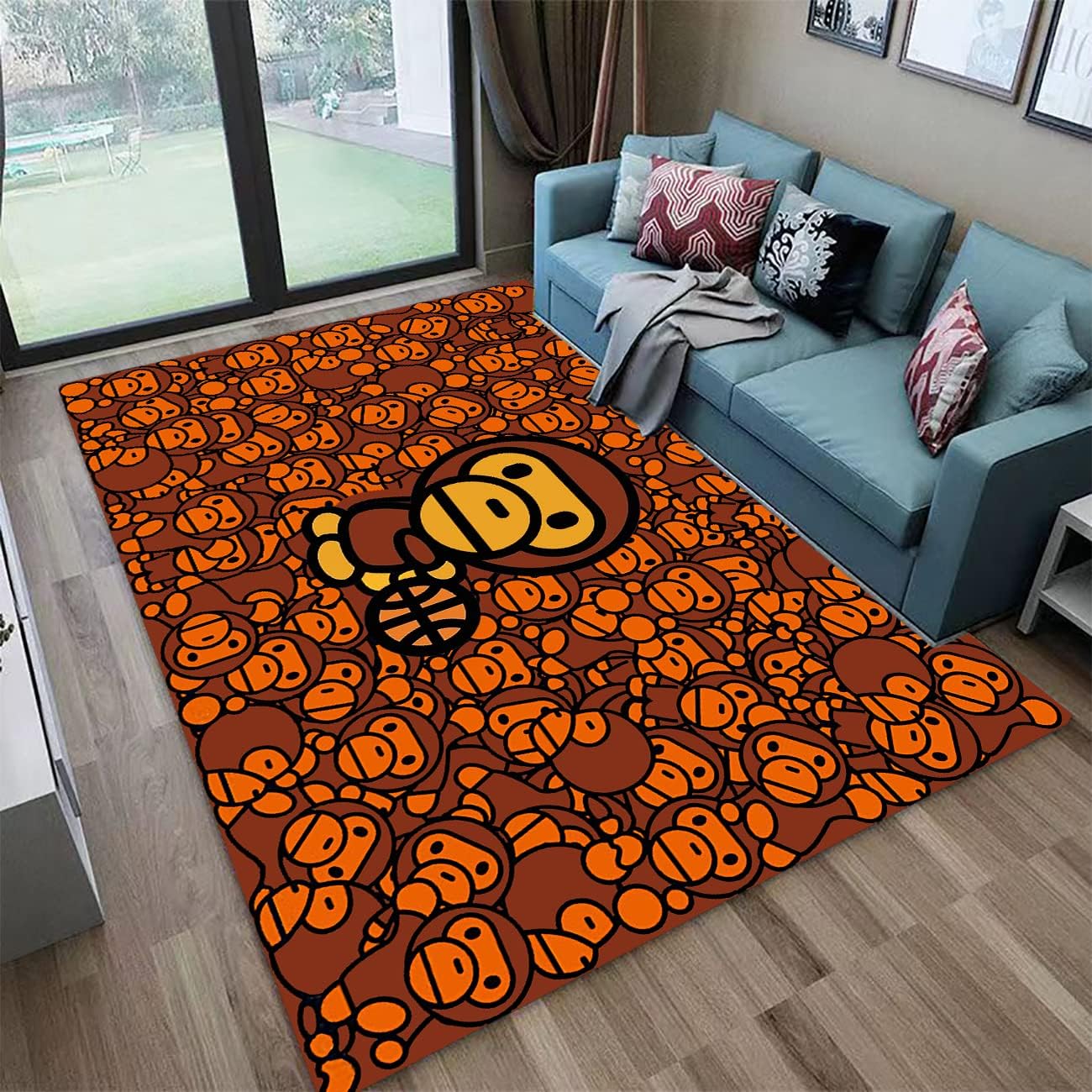 Amazon.com: Brown 3D Baby Monkey Rugs Modern Fashion Area Rug Home ...