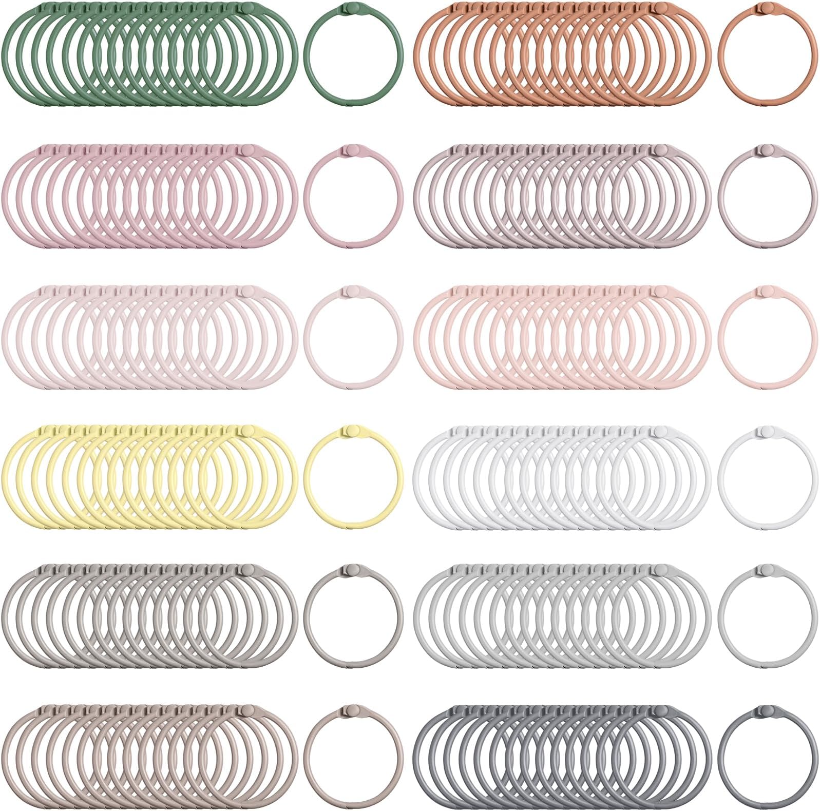 Amazon.com : Antner 36PCS Metallic Loose Leaf Binder Rings 1 4/5 ...