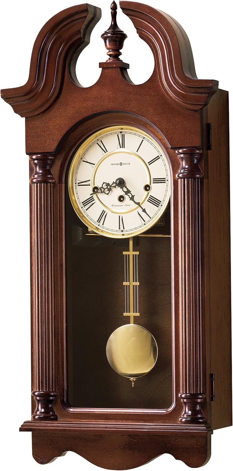 Amazon.com: Howard Miller David Wall Clock 620-234 – Windsor Cherry ...