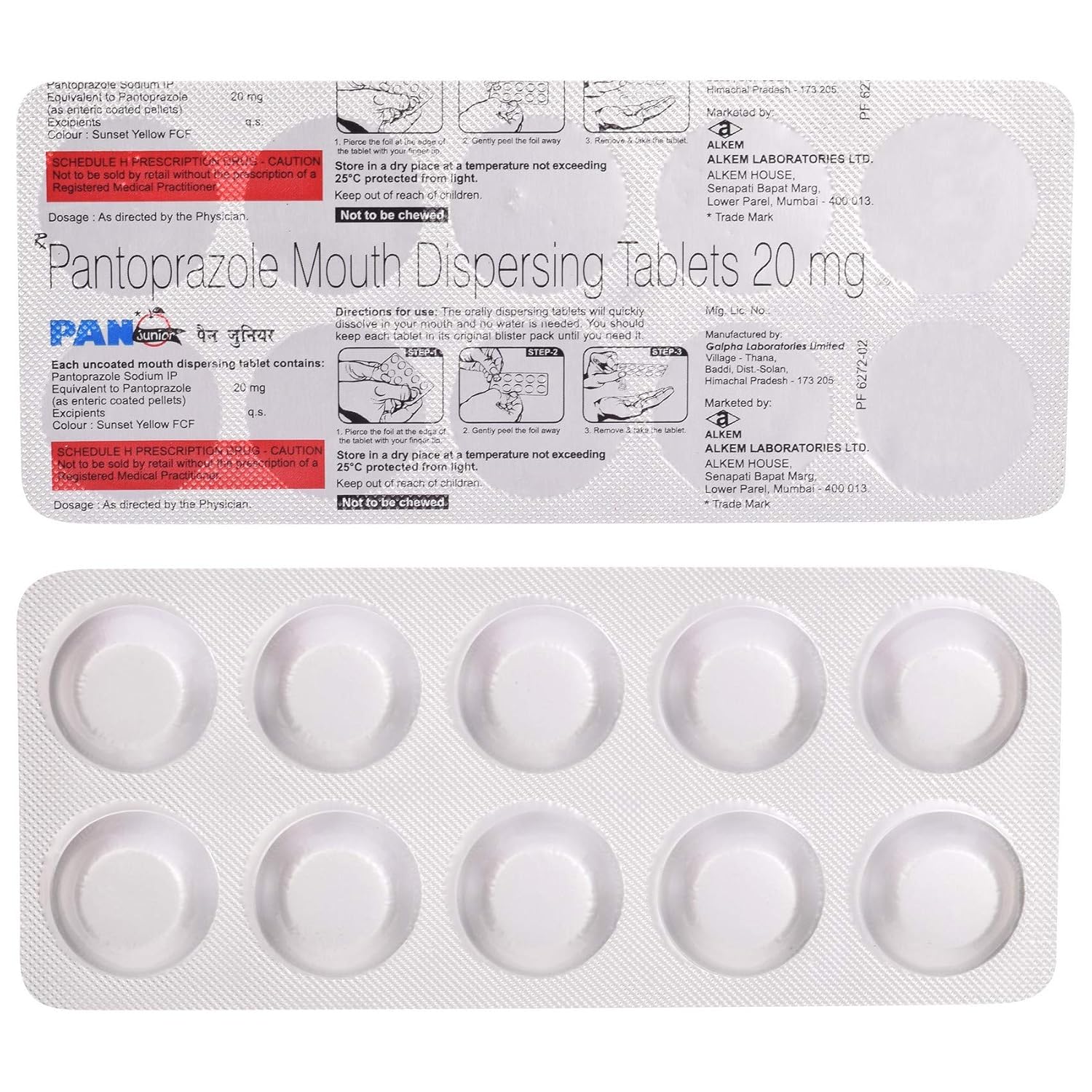 Pan Junior - Strip of 10 Tablets : Amazon.in: Health & Personal Care
