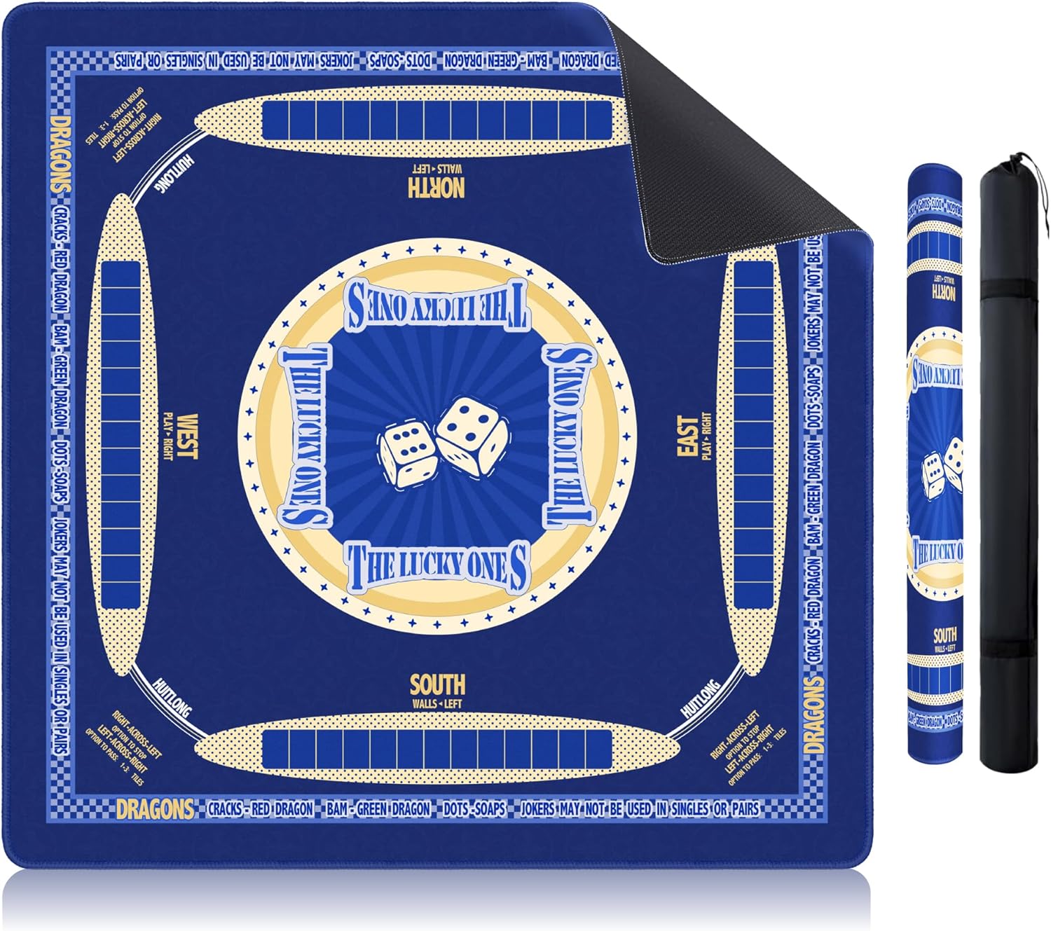 Amazon.com: HUITLONG Mahjong Mat - 32" × 32" Anti-Slip Game Table Mat ...