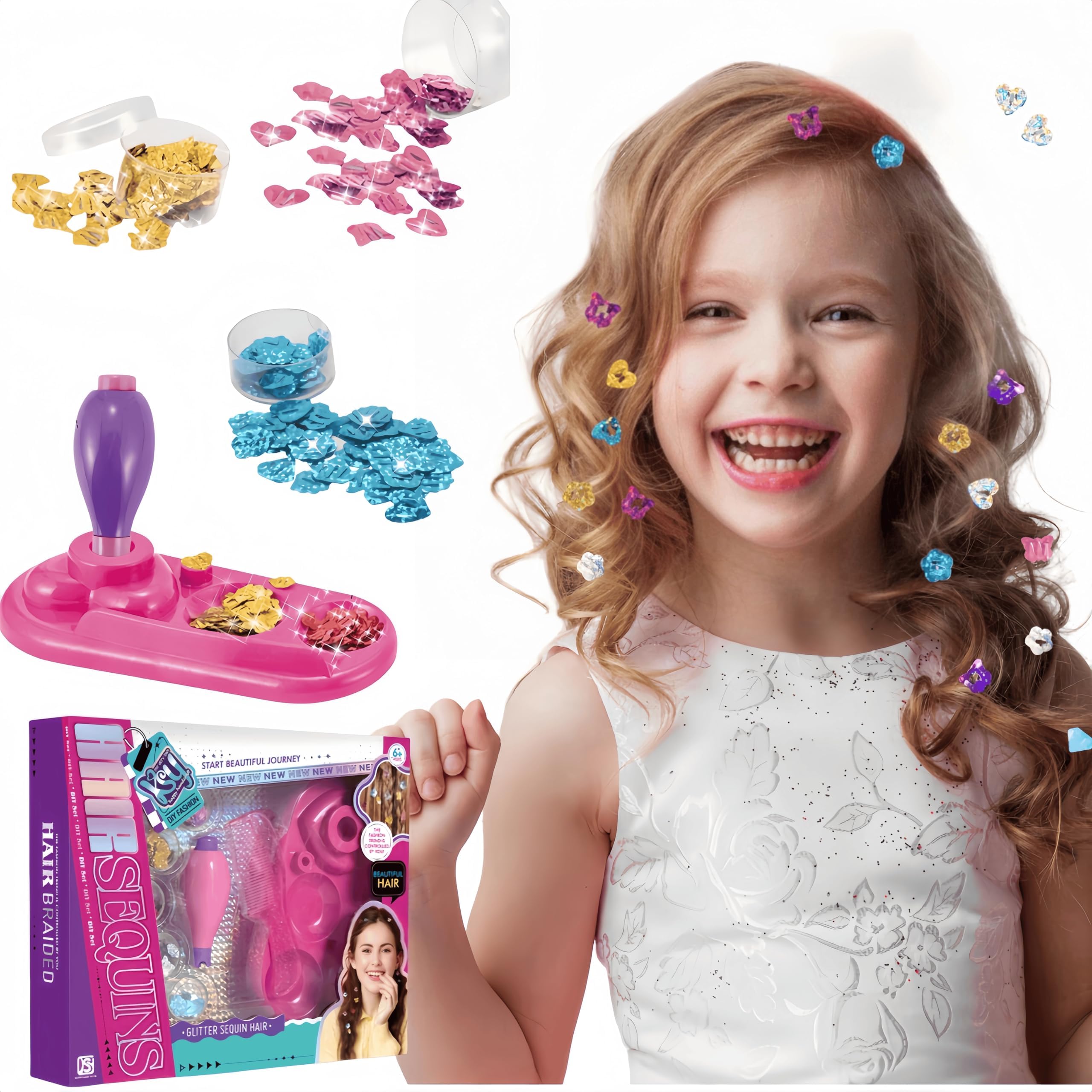 Amazon.com : Hair Gem Stamper Kit, Bling Hair Jewel Stamper for Girls ...
