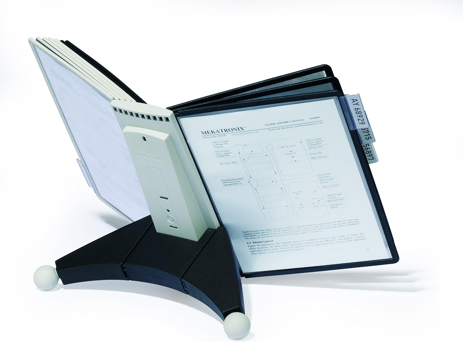 Durable SHERPA Display Panel Desk Unit | Includes 10 A4 Panels and Tabs ...