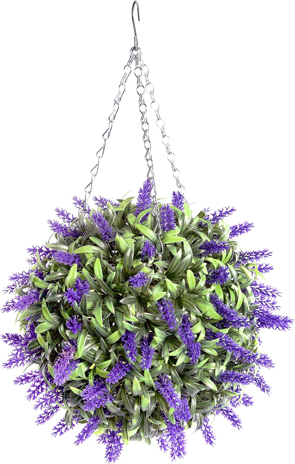 Best Artificial Purple Lavender Lush Long Leaf Flower Topiary Ball ...