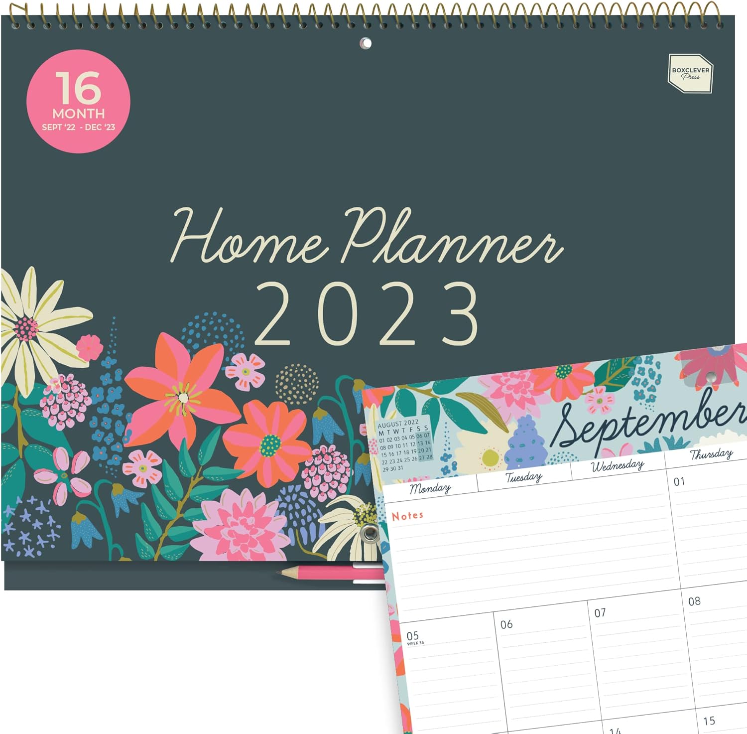 Boxclever Press Home Planner 2022-2023. 16 Month Academic Calendar 2022 ...