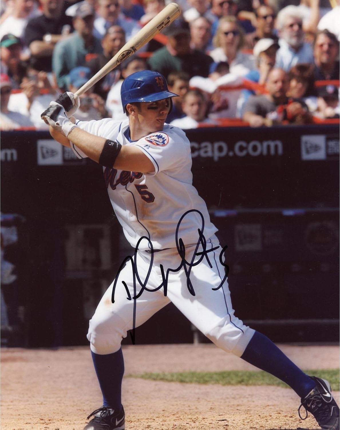 WRIGHT, DAVID AUTO (METS/BATTING STANCE) 8X10 PHOTO - Mounted Memories ...