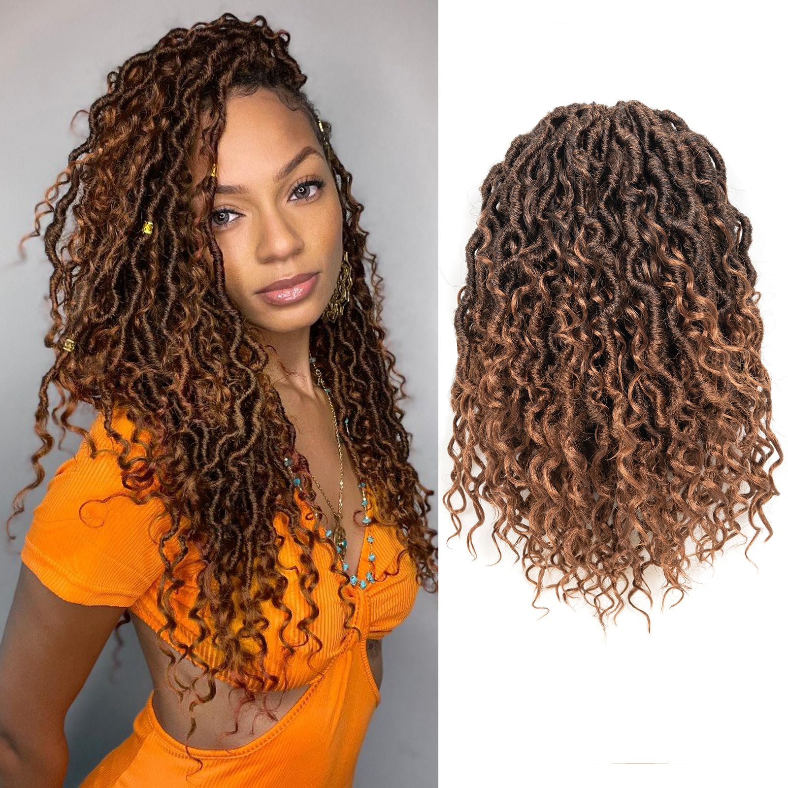 Amazon.com : ToyoTress Boho Faux Locs Crochet Hair - 12 Inch 8 Packs ...