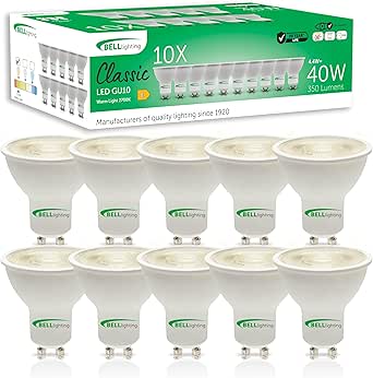 BELL Lighting GU10 LED Bulb 10 Pack | Warm White 2700K | 350 Lumen 4.4 ...