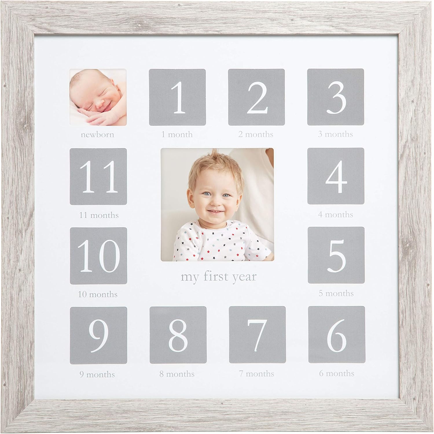 Amazon.com: Kate & Milo My First Year Frame, Newborn To First Birthday ...