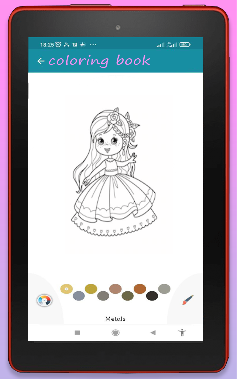 Princess Coloring Book for Girls: Fun and Cute Coloring Book for Kids ...