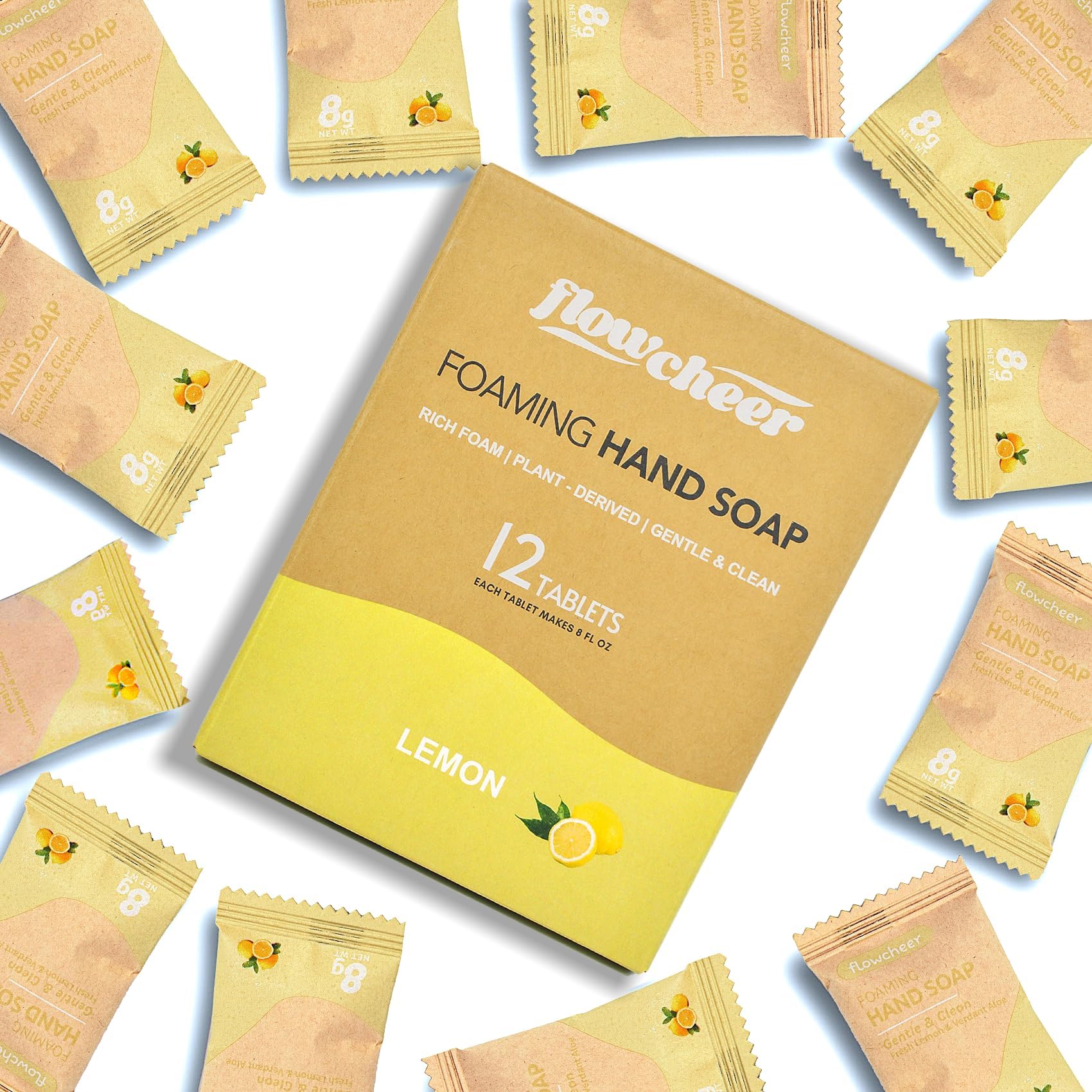 Amazon.com : flowcheer Foaming Hand Soap Tablet Refills-12 pack Makes ...