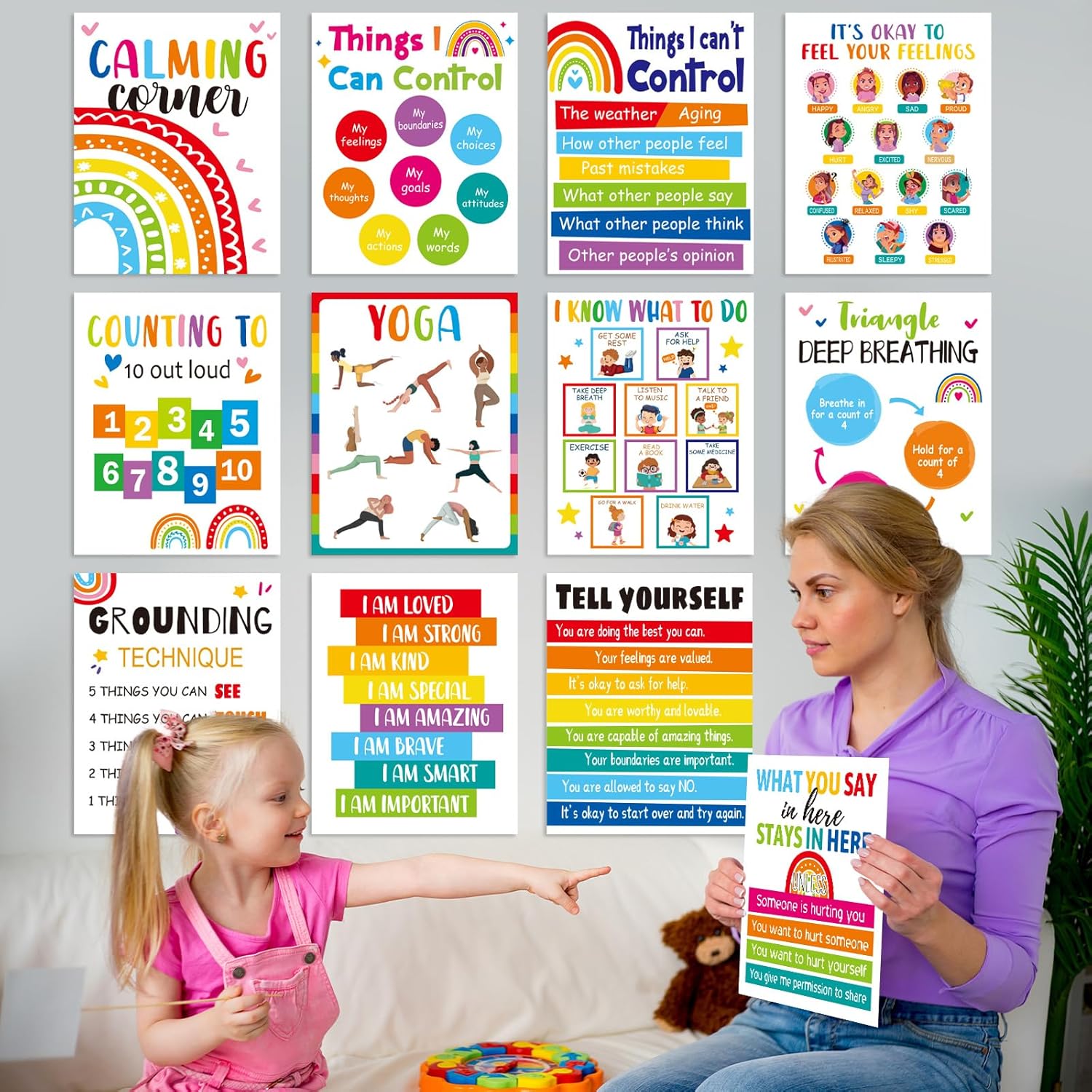 ZOIIWA 12pcs Colorful Calming Corner Classroom Dominica | Ubuy