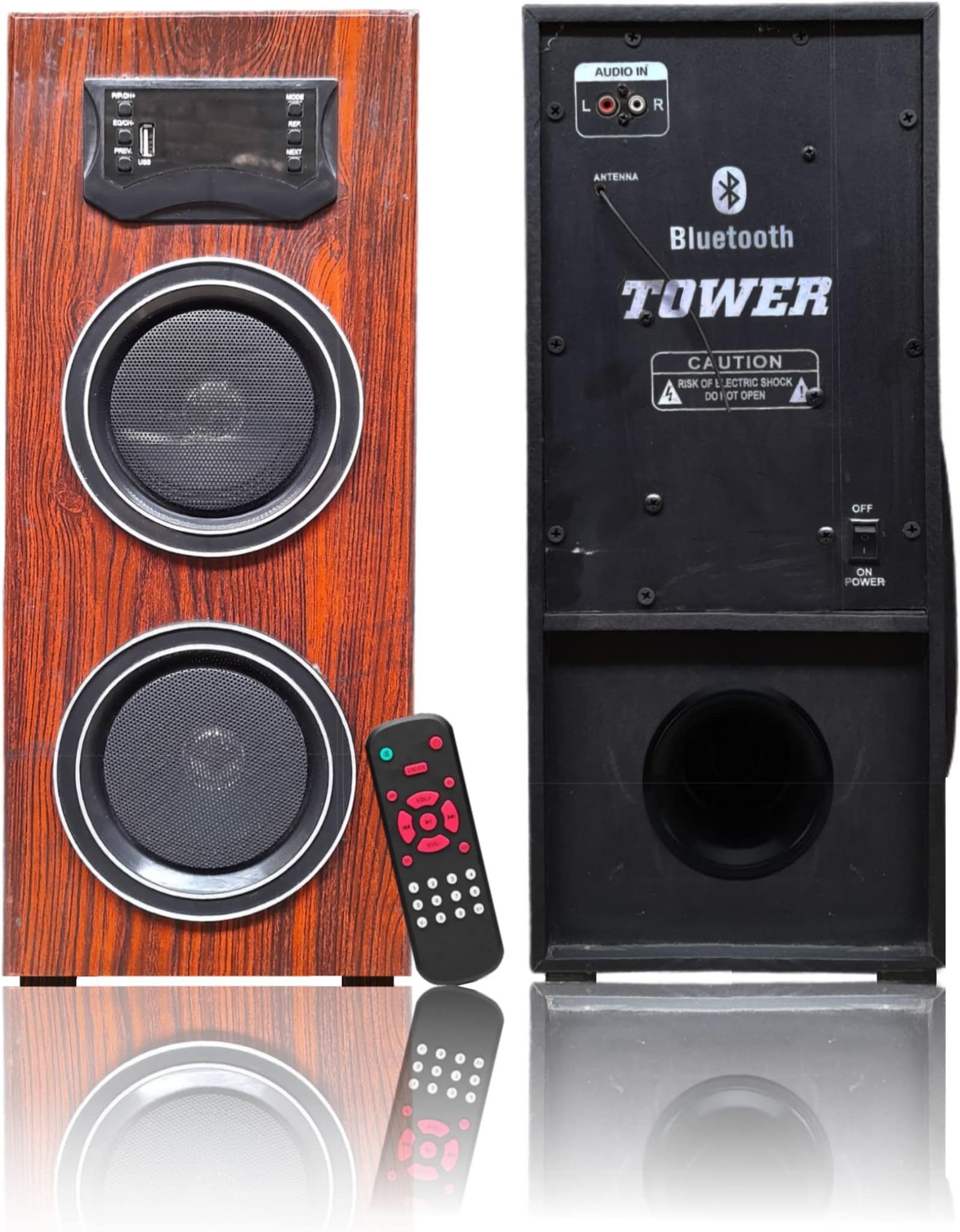 MINTRONICS MI-555 Excellence Multimedia Home DJ Tower Speaker System 6" Inches Subwoofer BT 3.0 ...