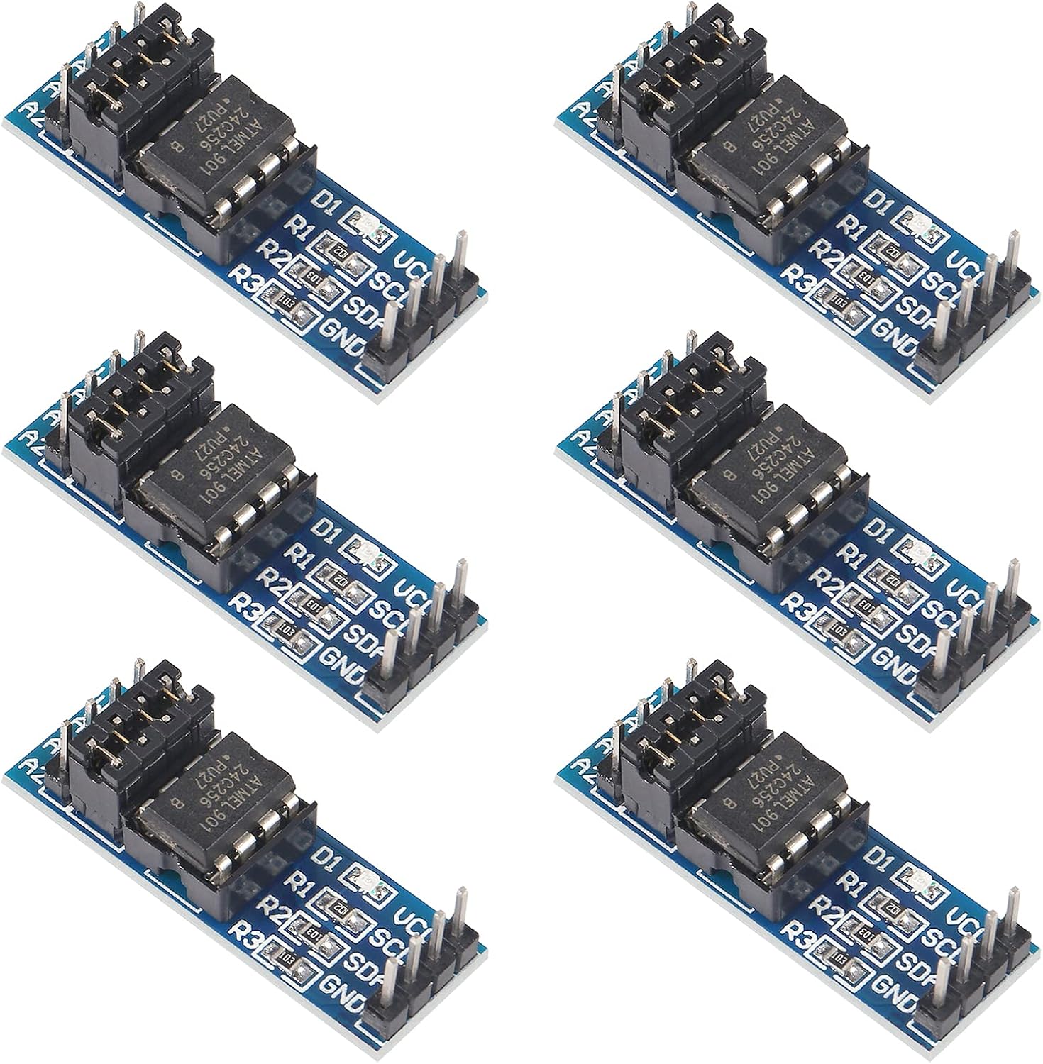 Amazon.com: ACEIRMC 6pcs AT24C256 I2C Interface 256k Bits for EEPROM Memory Module Data Storage ...