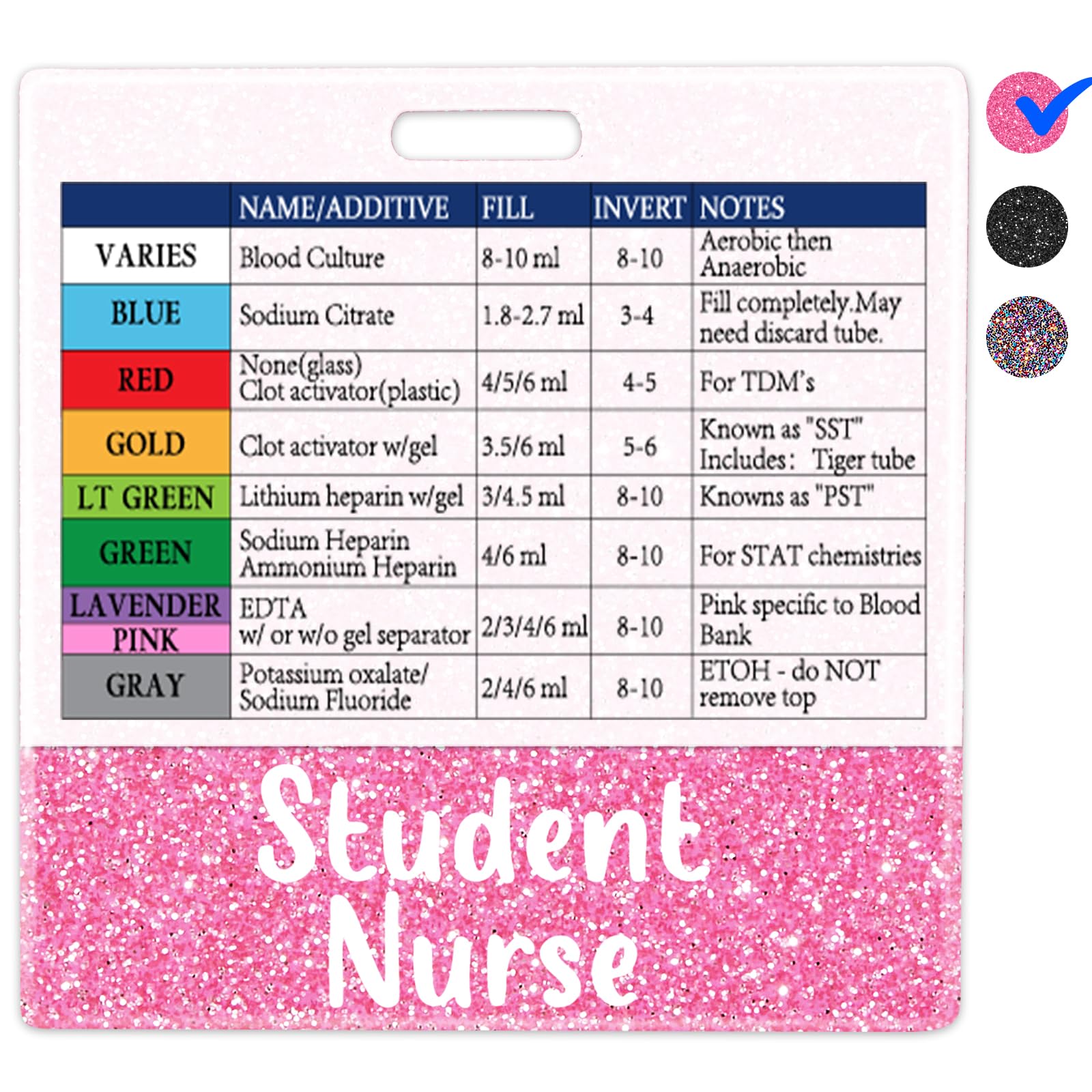 Amazon.com : Plifal Student Nurse Phlebotomist Badge Buddy with Order ...