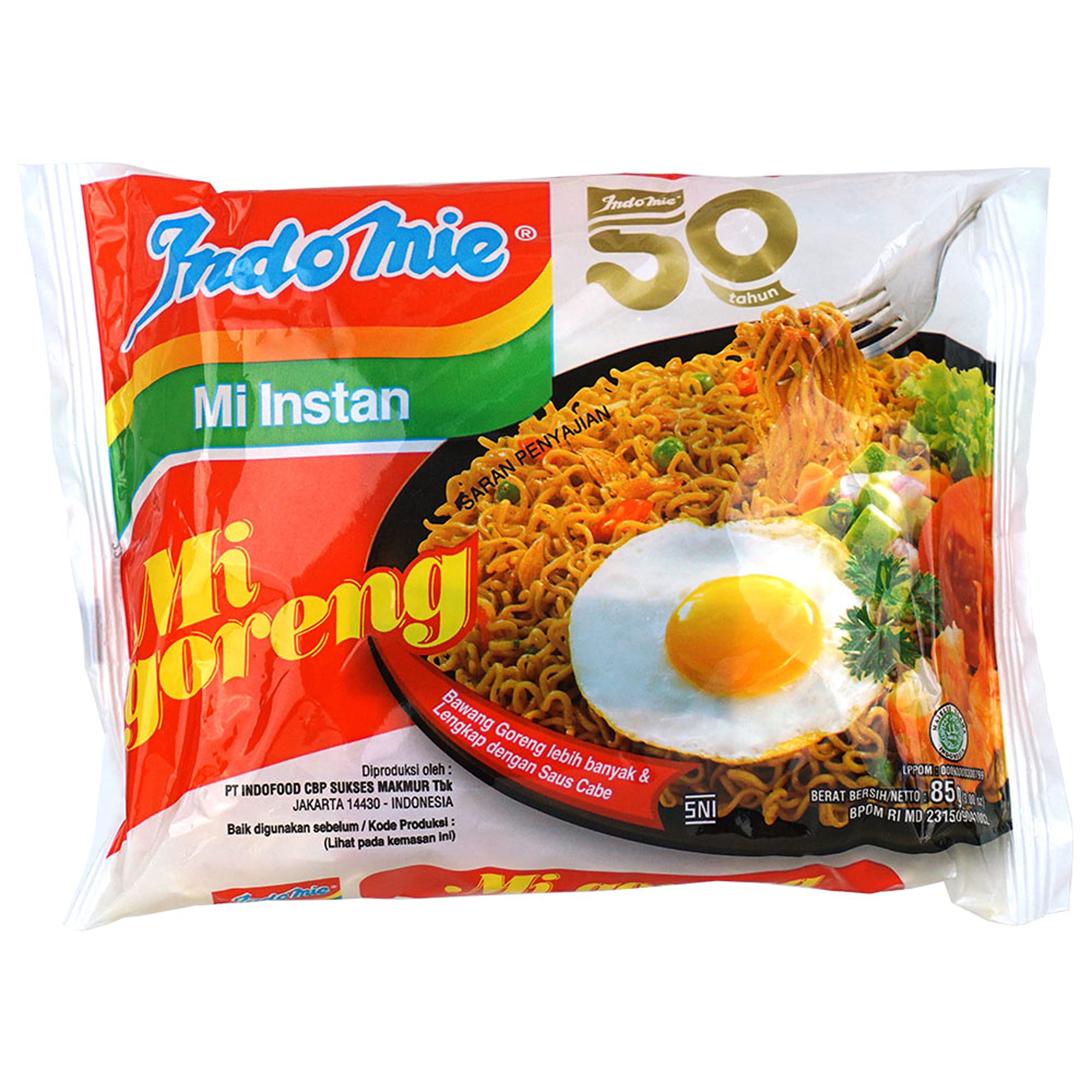 Buy Indomie Mi Goreng Fried Instant Noodles, 85g (Pack of 40 ...